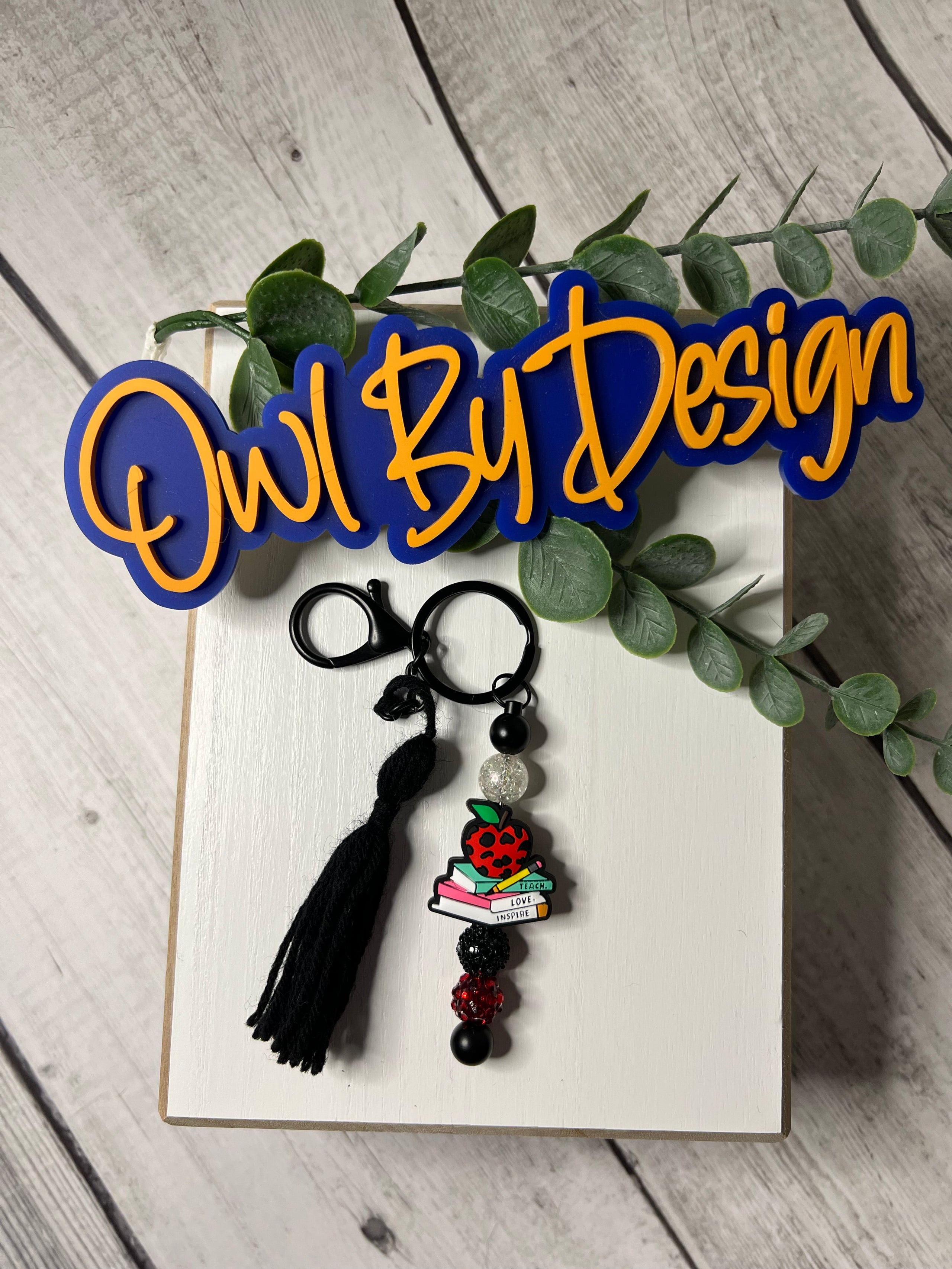 Beaded Keychain, Focal Keychain, Cute Keychain, Keychain, Gifts | Owl ...
